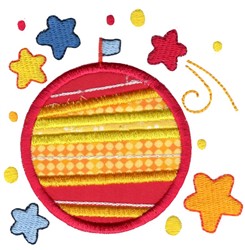 Applique Planet Embroidery Design | EmbroideryDesigns.com