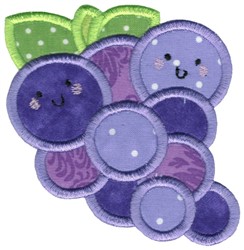 Applique Grapes Embroidery Design | EmbroideryDesigns.com