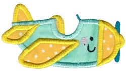 Applique Propeller Plane Embroidery Design | EmbroideryDesigns.com