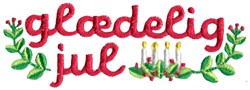 Glaedelig Jul (Danish) Embroidery Design | EmbroideryDesigns.com