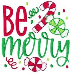 Be Merry Embroidery Design | EmbroideryDesigns.com