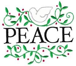 Elegant Peace Embroidery Design | EmbroideryDesigns.com