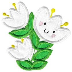 Applique Lilies Embroidery Design | EmbroideryDesigns.com
