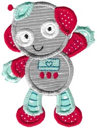 Applique Robot Embroidery Design | EmbroideryDesigns.com