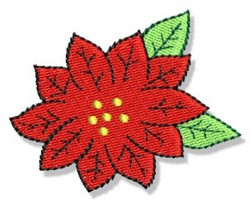 Poinsettia Embroidery Design | EmbroideryDesigns.com