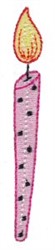 Polka Dot Birthday Candle Embroidery Design | EmbroideryDesigns.com