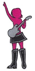 Girl Rocker Embroidery Design | EmbroideryDesigns.com