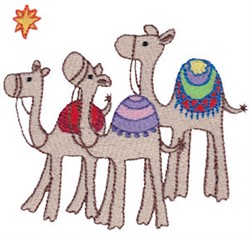 Nativity Camels Embroidery Design | EmbroideryDesigns.com