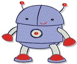 Bullseye Robot Embroidery Design | EmbroideryDesigns.com