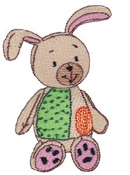 Patchy Rabbit Embroidery Design | EmbroideryDesigns.com
