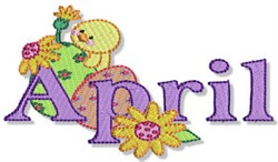 The Month Of April Embroidery Design | EmbroideryDesigns.com