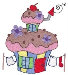 Muffin House Embroidery Design | EmbroideryDesigns.com