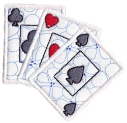 Playing Cards Applique Embroidery Design | EmbroideryDesigns.com