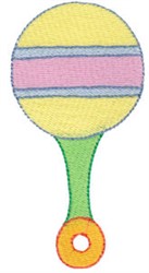 Baby Simplicity Rattle Embroidery Design | EmbroideryDesigns.com