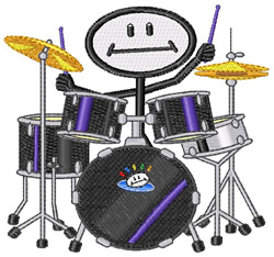 Drummer Embroidery Design | EmbroideryDesigns.com