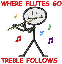 Flute Player Embroidery Design | EmbroideryDesigns.com