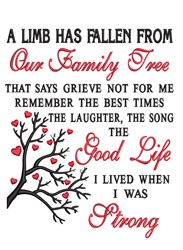 Limb Has Fallen Embroidery Design | EmbroideryDesigns.com