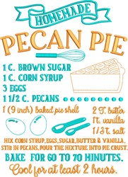 Pecan Pie Embroidery Design | EmbroideryDesigns.com