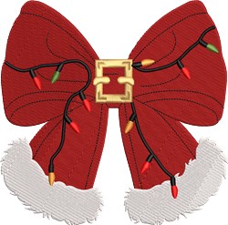 Santa's Bow Embroidery Design | EmbroideryDesigns.com