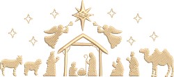 Nativity Scene Embroidery Design | EmbroideryDesigns.com
