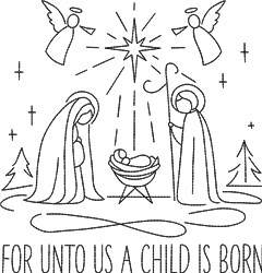 Child Is Born Embroidery Design | EmbroideryDesigns.com