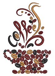 Coffee Embroidery Design | EmbroideryDesigns.com