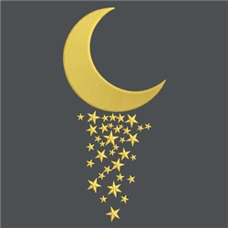 Celestial Moon Embroidery Design | EmbroideryDesigns.com