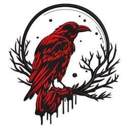 Raven Embroidery Design | EmbroideryDesigns.com