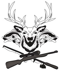 Hunting And Fishing Embroidery Design | EmbroideryDesigns.com