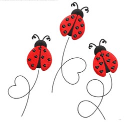 Ladybugs Embroidery Design | EmbroideryDesigns.com