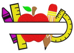 School Namedrop Embroidery Design | EmbroideryDesigns.com