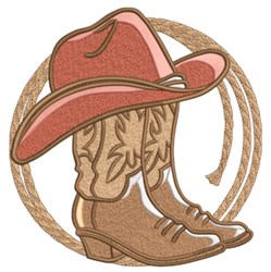 Cowboy Boots Embroidery Design | EmbroideryDesigns.com