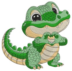 Alligator Embroidery Design | EmbroideryDesigns.com