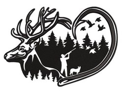 Hunting Heart Embroidery Design | EmbroideryDesigns.com
