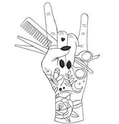 Hair Stylist Hand Embroidery Design | EmbroideryDesigns.com