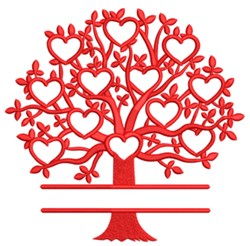Family Tree Split Embroidery Design | EmbroideryDesigns.com