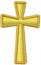 Gold Cross Embroidery Design | EmbroideryDesigns.com