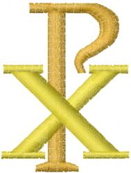 Chi Rho Symbol Embroidery Design | EmbroideryDesigns.com