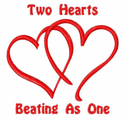 Two Hearts Embroidery Design | EmbroideryDesigns.com