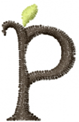 Upper Case P Embroidery Design | EmbroideryDesigns.com