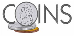 Coins Embroidery Design | EmbroideryDesigns.com