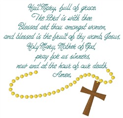 Hail Mary Embroidery Design | EmbroideryDesigns.com