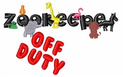 Off Duty Zookeeper Embroidery Design | EmbroideryDesigns.com