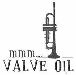 Valve Oil Embroidery Design | EmbroideryDesigns.com