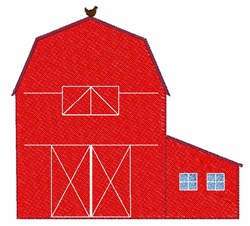 Red Barn Embroidery Design | EmbroideryDesigns.com