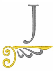 Classic Monogram J Embroidery Design | EmbroideryDesigns.com