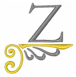 Classic Monogram Z Embroidery Design | EmbroideryDesigns.com