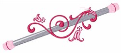 Cheerleader Baton Embroidery Design | EmbroideryDesigns.com