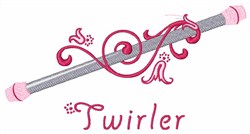 Twirler Baton Embroidery Design | EmbroideryDesigns.com