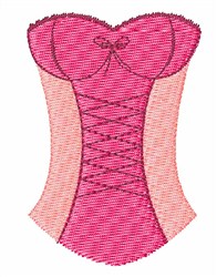 Pink Corset Embroidery Design | EmbroideryDesigns.com